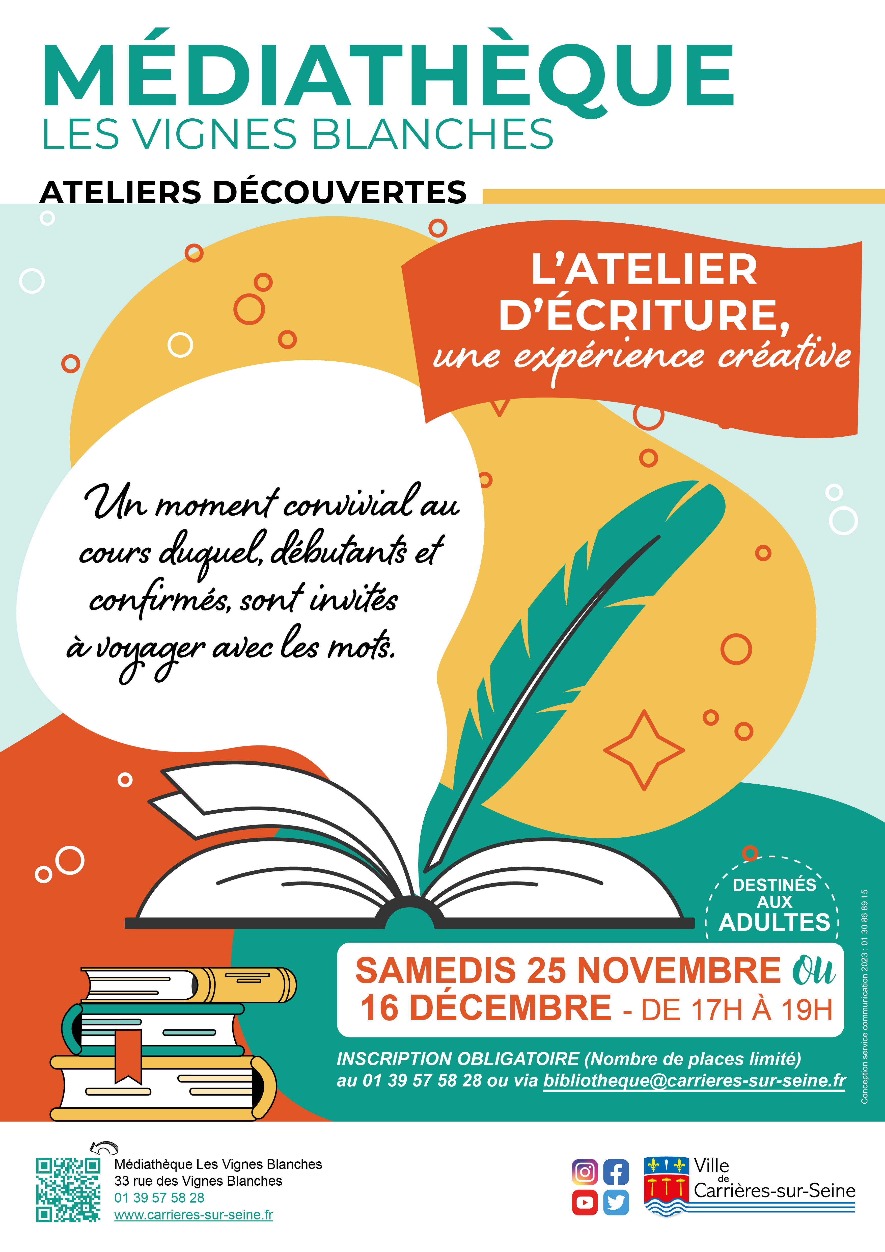 Atelier d'écriture, une expérience créative ! | Ville de Carrières-sur ...