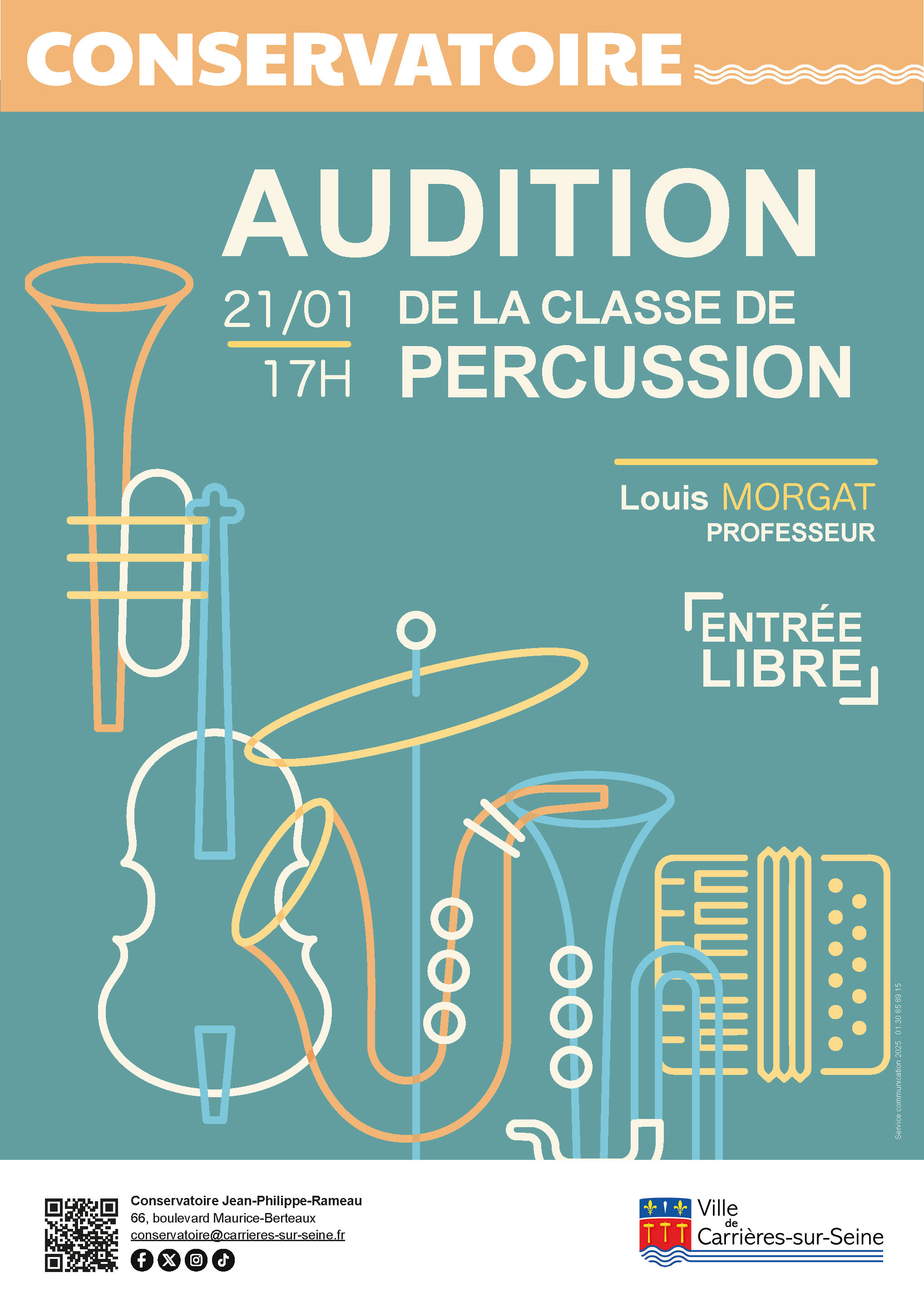 Audition de la classe de percussion | Ville de Carrières-sur-Seine